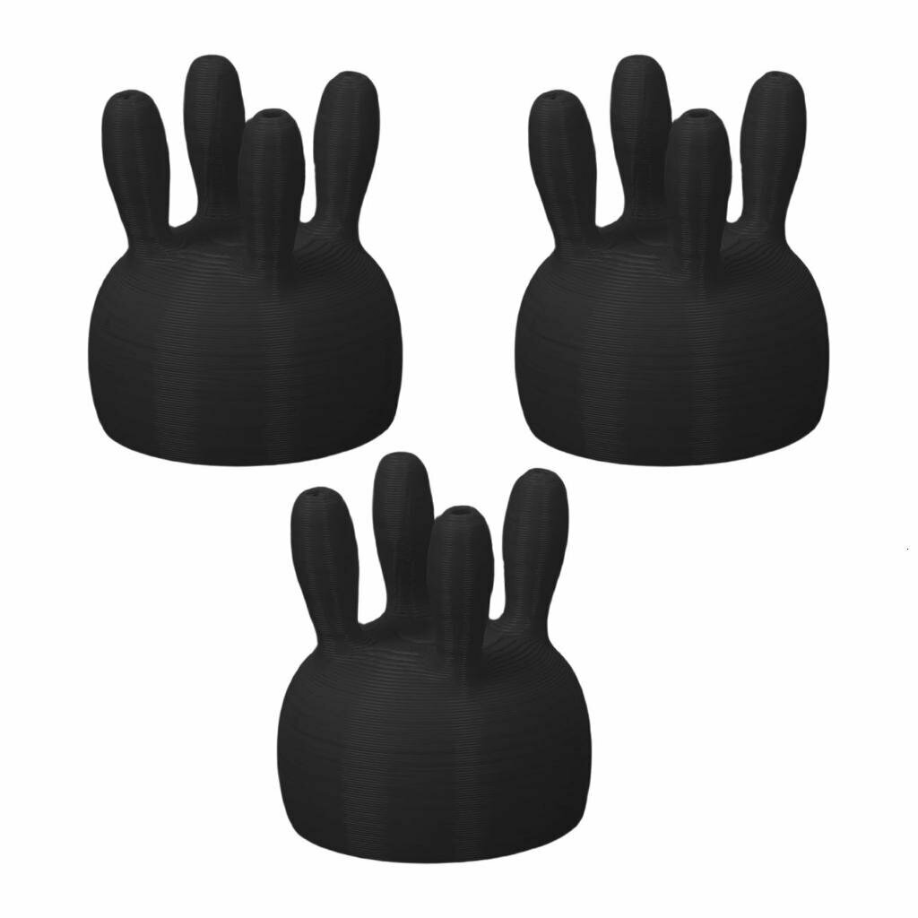 Крышки для пакетов молока PETG, 3 шт, Черный