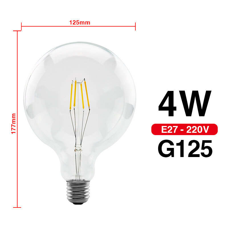 Кросс-бордер Эдисон LED лампа с нитью накаливания энергосберегающая лампа E27 с винтовым основанием прозрачное стекло ретро E14 лампа для освещения гостиной