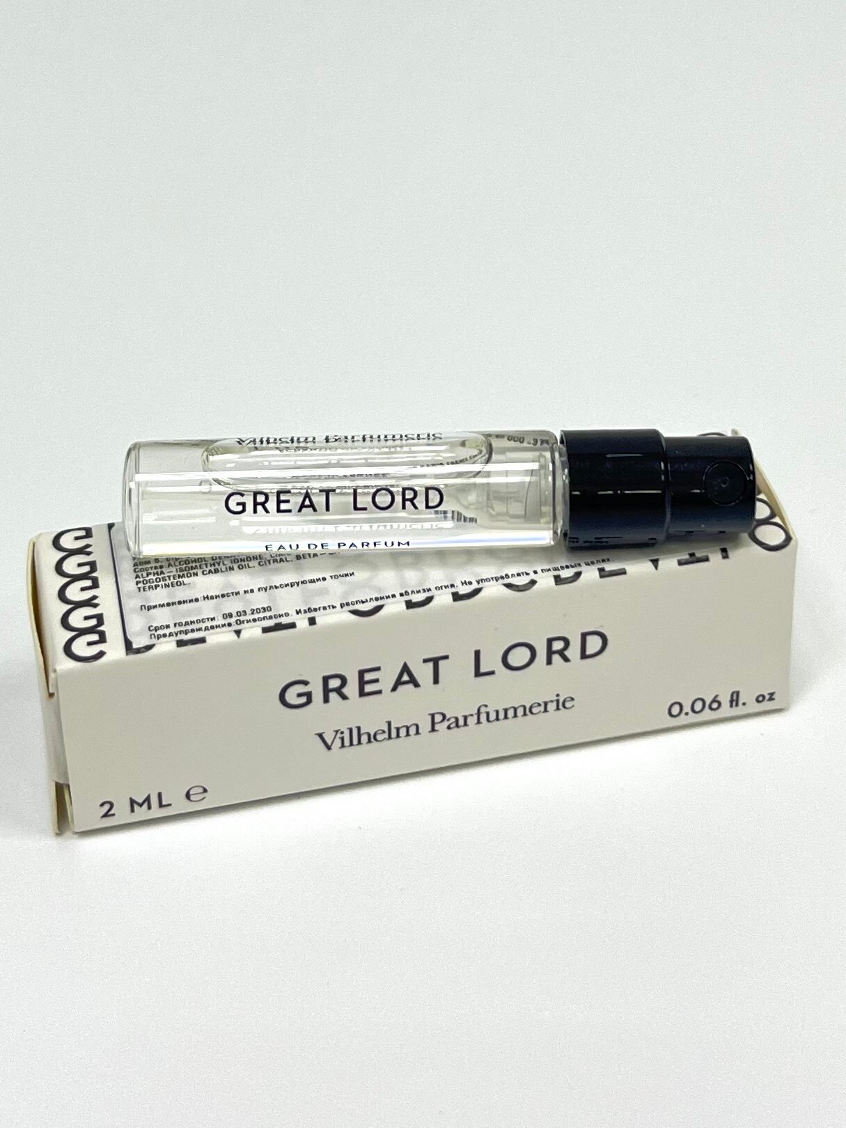 Парфюмерная вода мужская женская Vilhelm Parfumerie GREAT LORD 2мл унисекс (edP - eau de Parfum)
