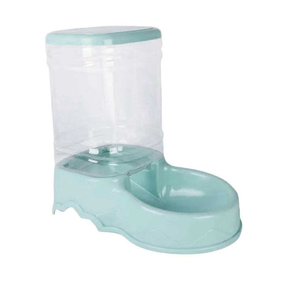 Автоматическая кормушка-поилка для кошек и собак, диспенсер для сухого корма и воды, объем 3.5 л, нескользящая миска.