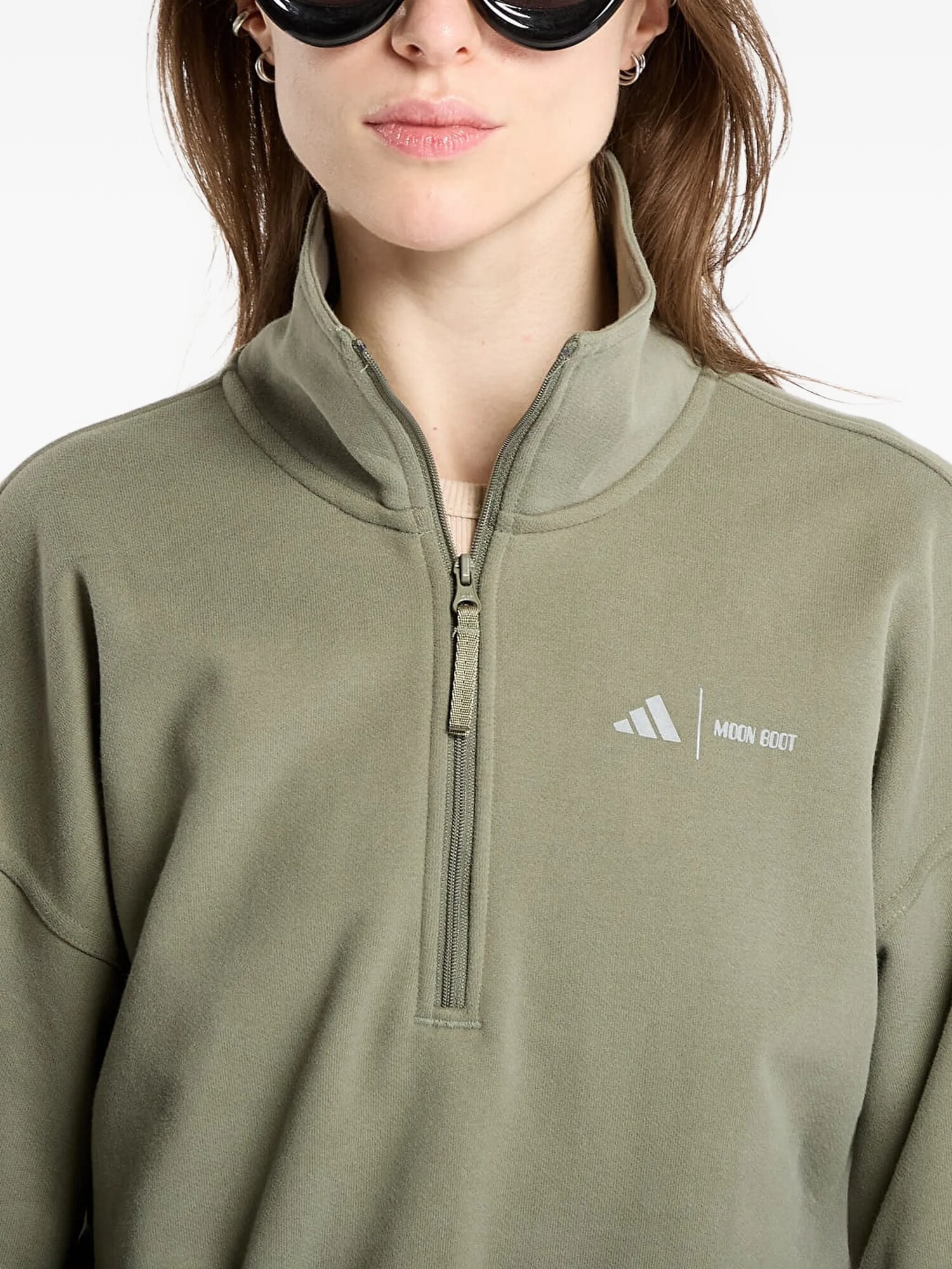 Толстовка adidas, размер M, , зеленый, — фото 1