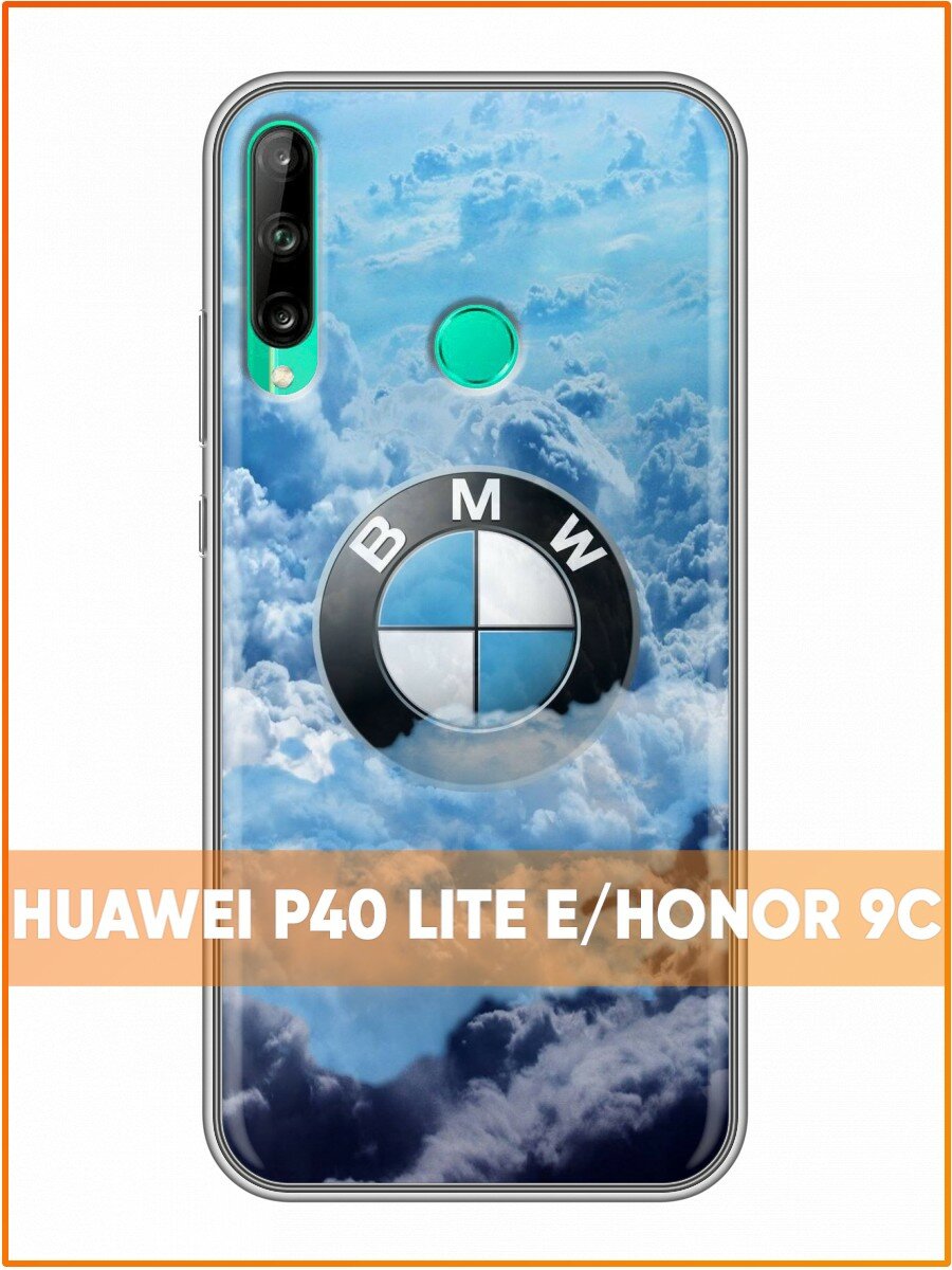 Чехол для Huawei P40 Lite E с принтом для мужчин с БМВ лого (Хуавей П40 Лайт Е)