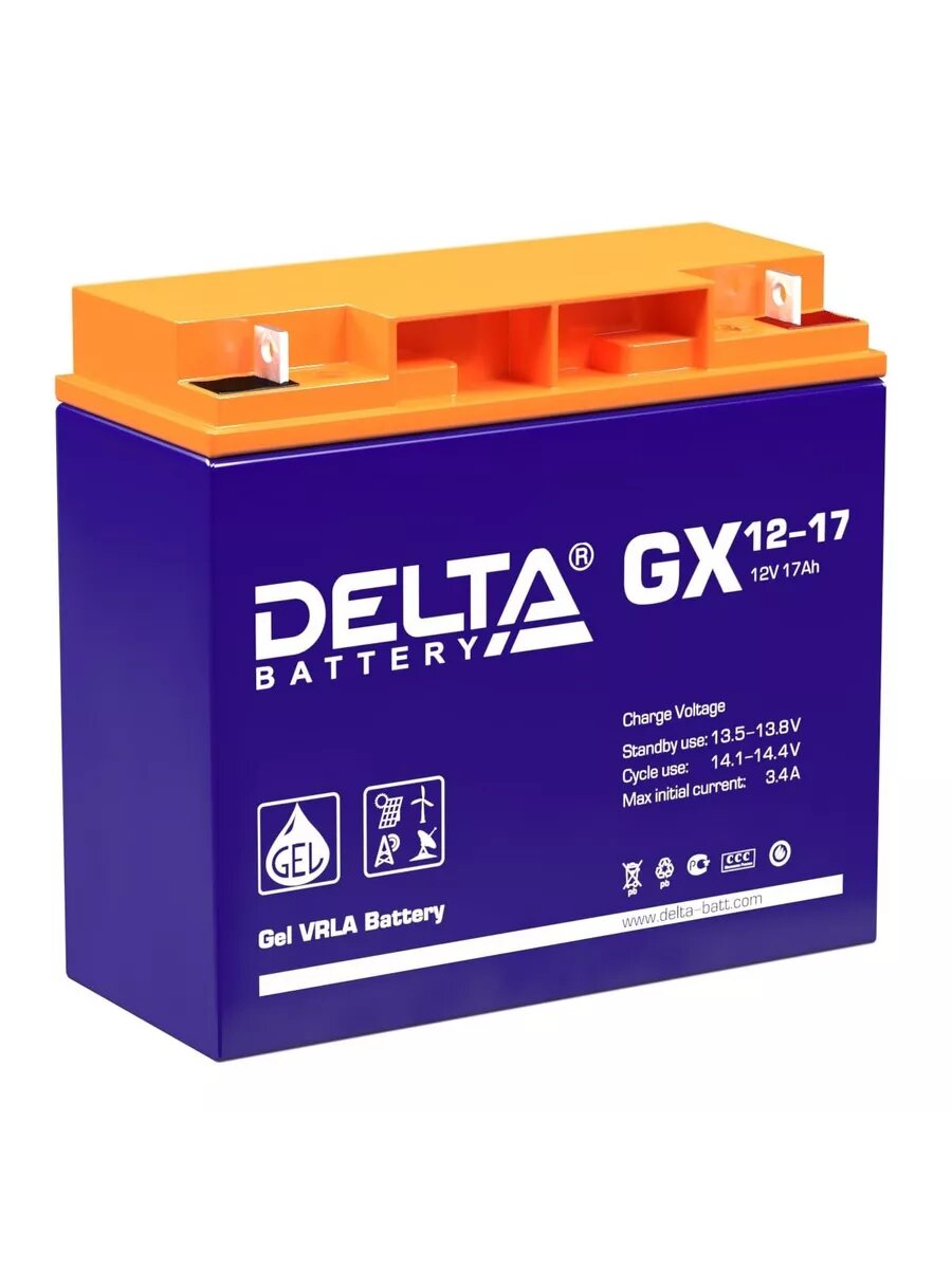Гелевый аккумулятор DELTA GX 12-17