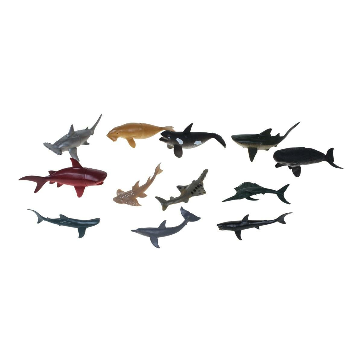 Набор фигурок морских животных 12шт, ПВХ, реалистичная окраска