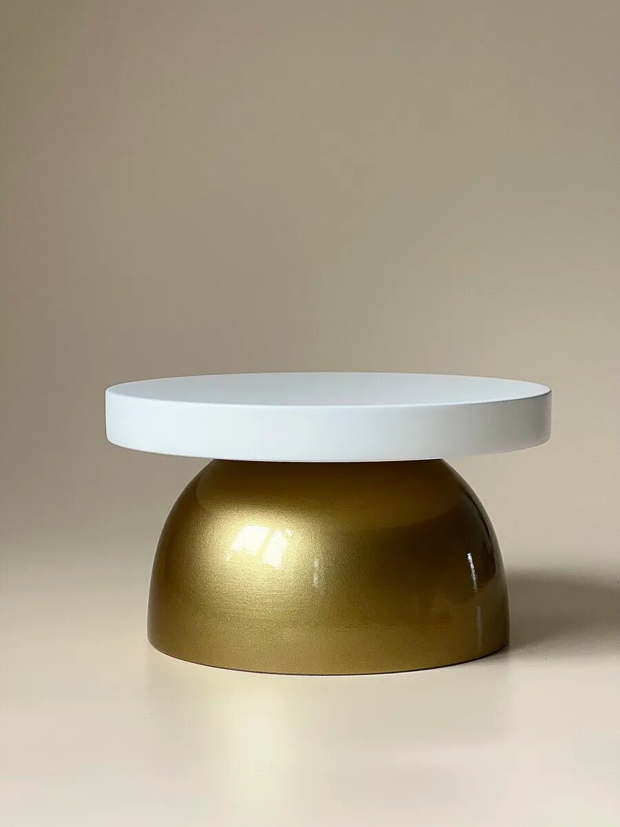 Тортовница для Бенто торта Золотистая - Диаметр 16см Высота 9см