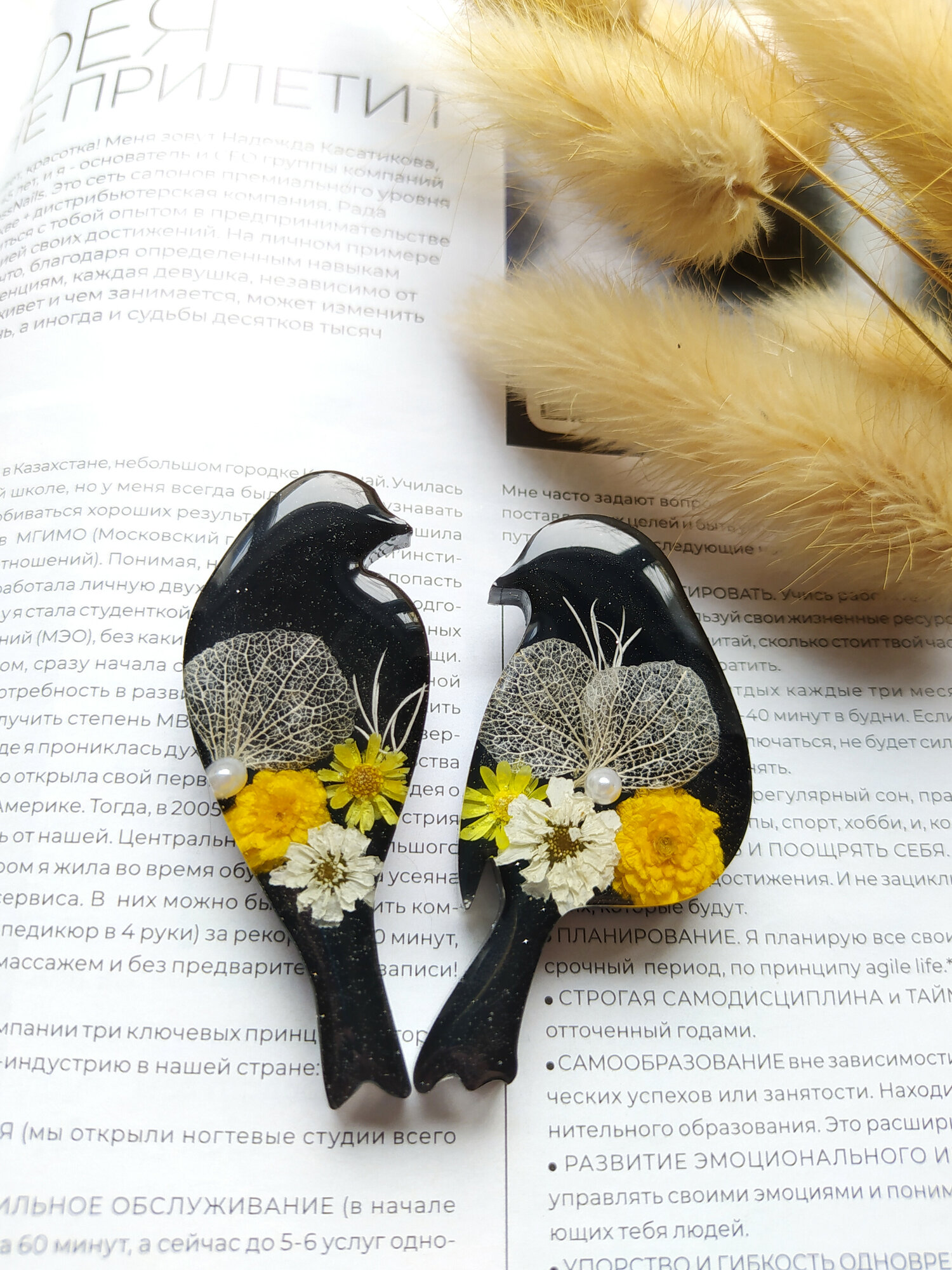 Комплект брошей