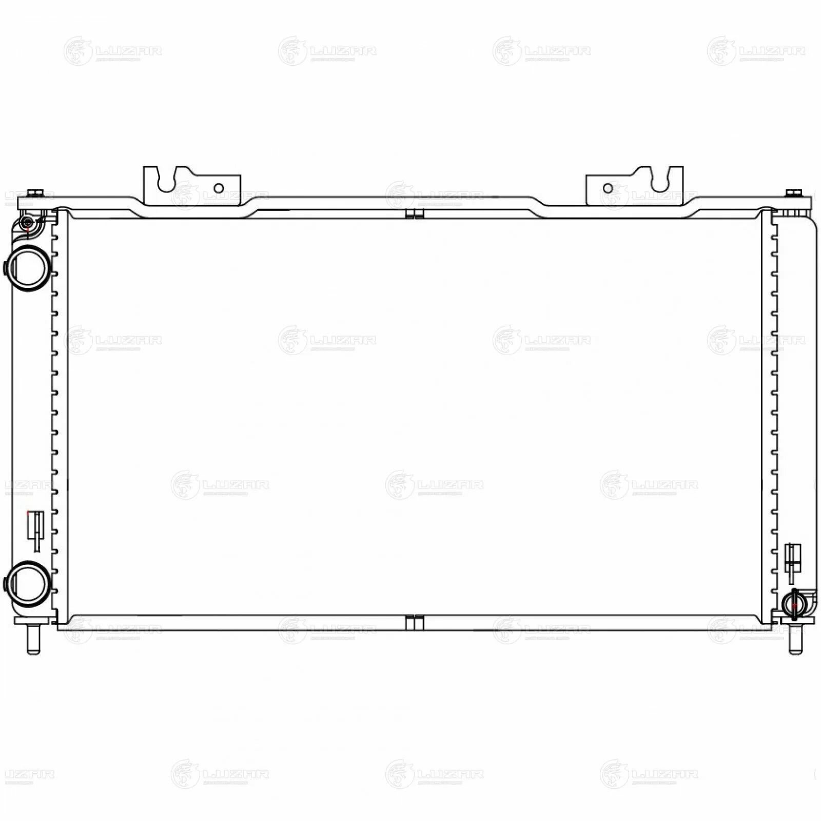 Радиатор охл. для а/м Лада 2170-72 Приора А/С+ (тип Halla) (паяный) (LRc 0125)