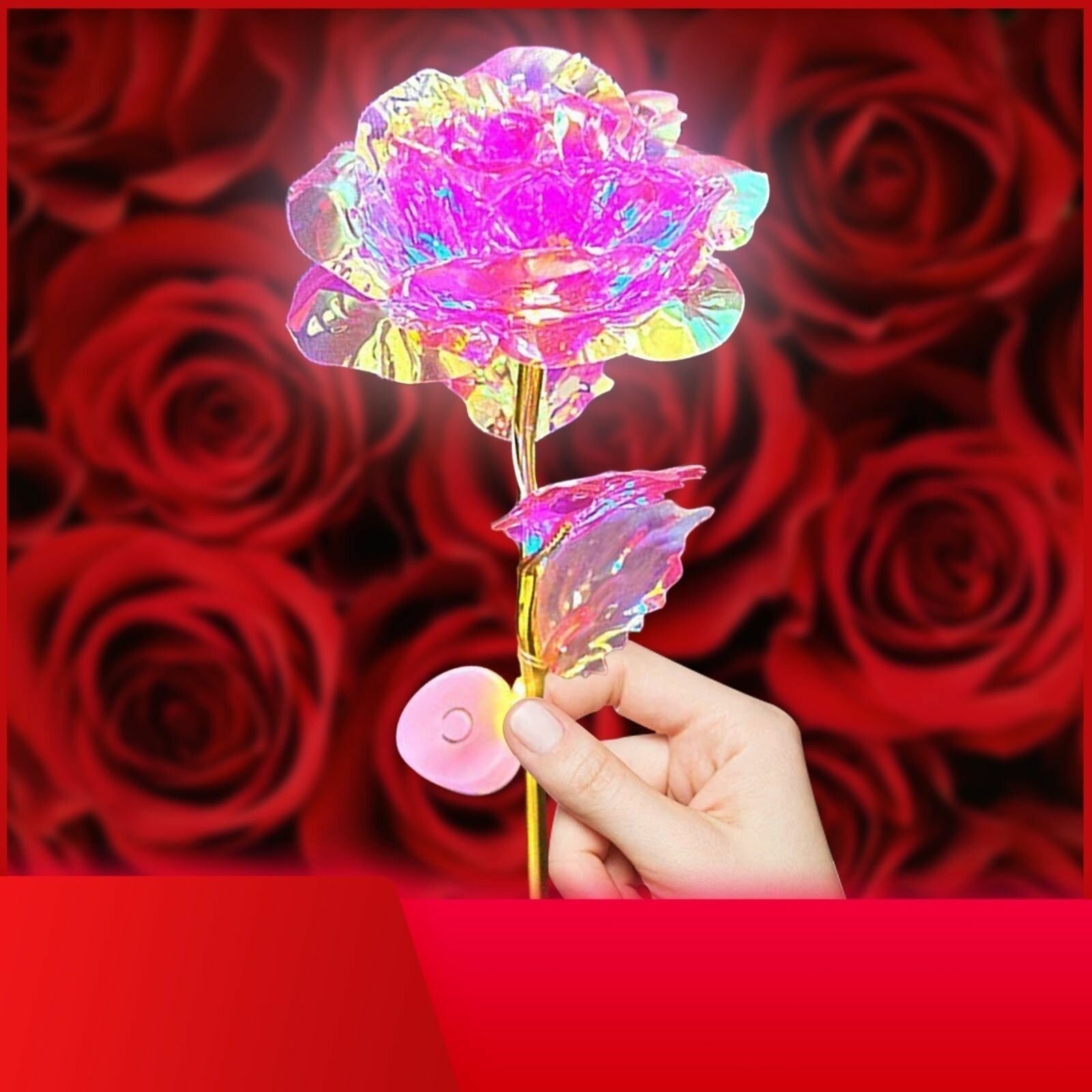 Светящиеся розы ко Дню святого Валентина