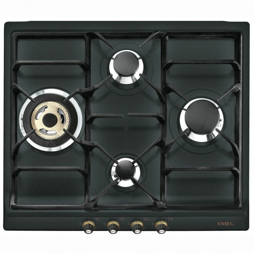 Варочная панель газовая Smeg SR764AO, антрацит