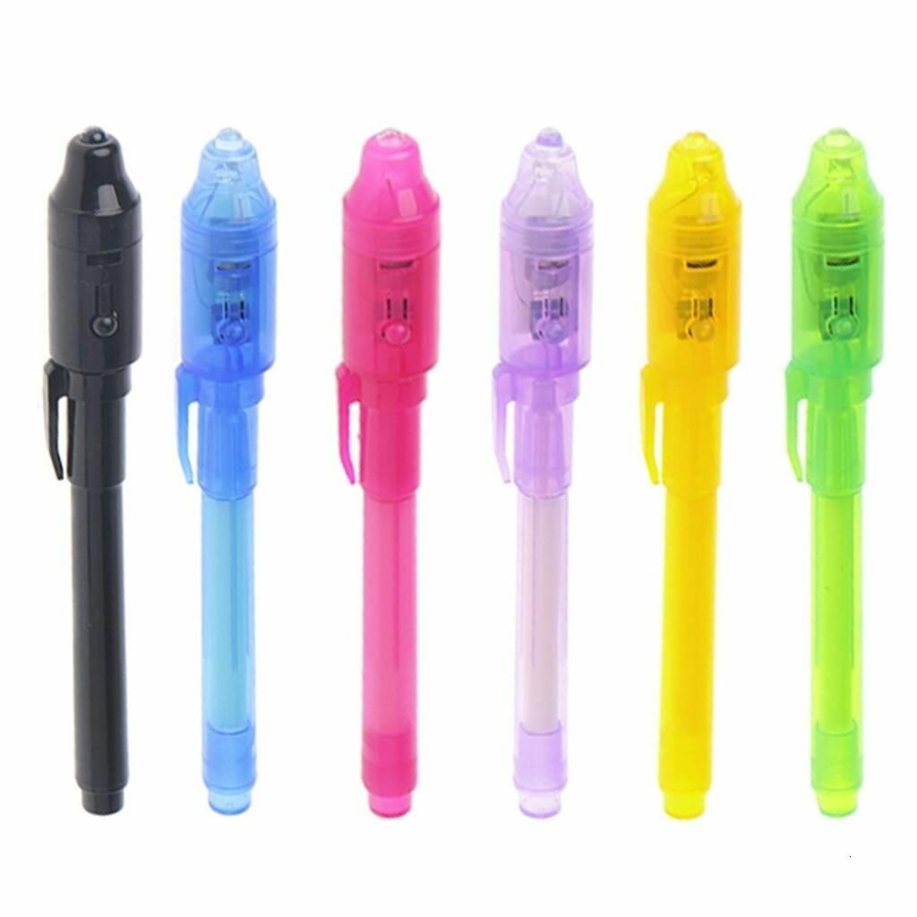 Невидимые чернила с УФ-подсветкой, 6 шт, Цвет