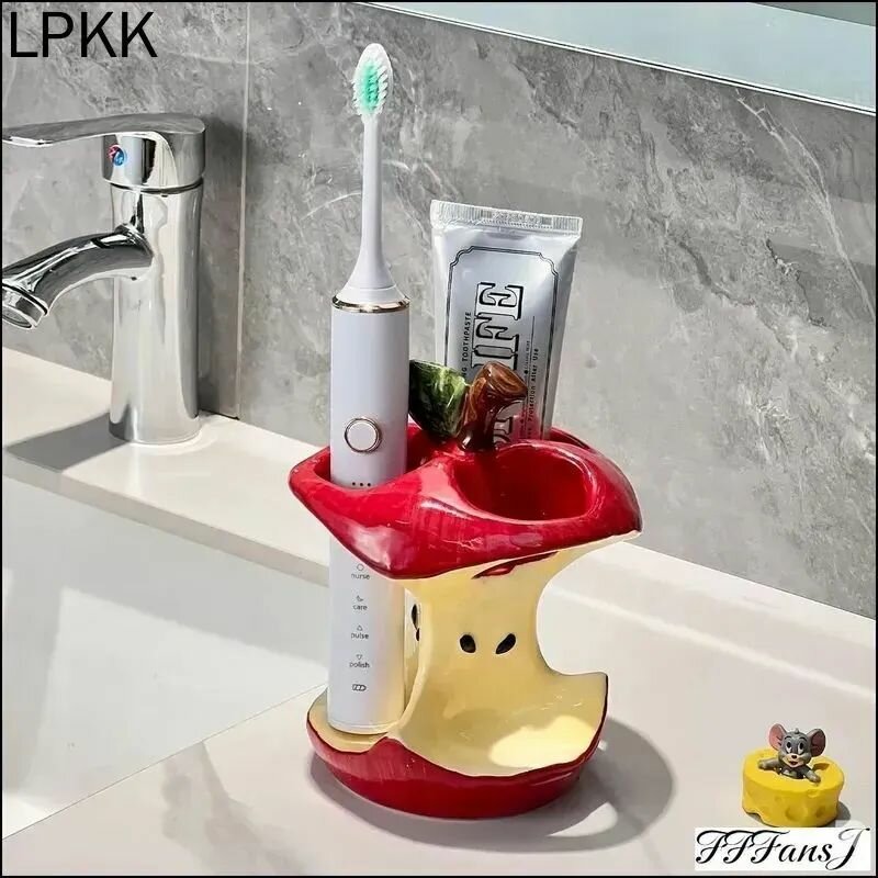 Держатель для электрических зубных щеток в виде яблокаПодставка для зубных щеток и пасты