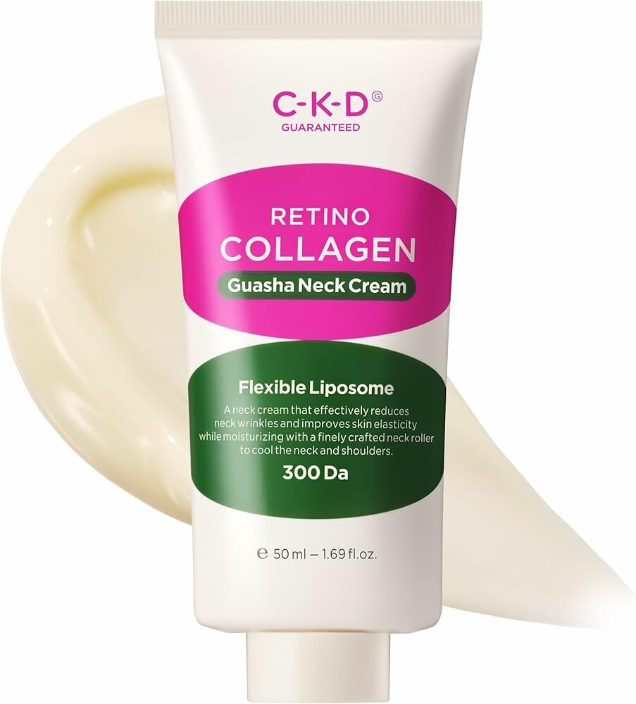 CKD рефил Крем для шеи с ретинолом и роликом Retino collagen small molecule 300 guasha neck cream, 50 мл