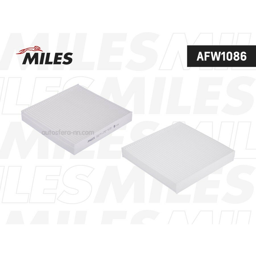 MILES AFW1086 Фильтр салона RENAULT LAGUNA II 01- (FILTRON K1089 MANN CU2149) AFW1086