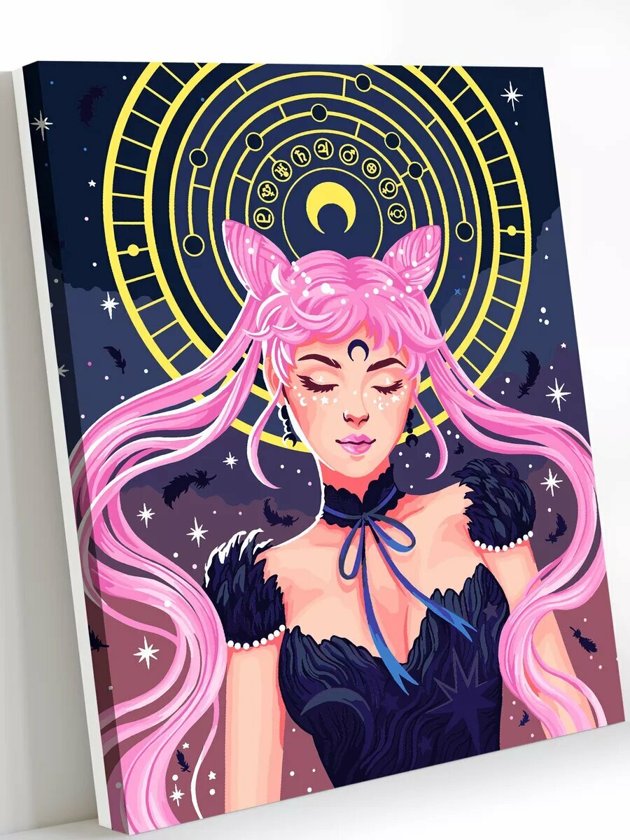 Картина по номерам на холсте с подрамником 40х50 см Арт Сейлор Мун