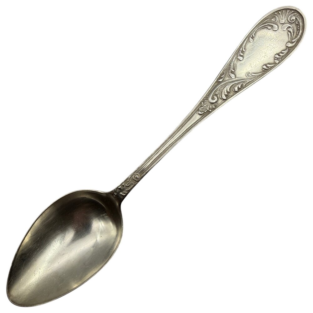 Ложка столовая "Пламя старое", 21 см, мельхиор, 1930-1950 гг, Кольчугино, СССР