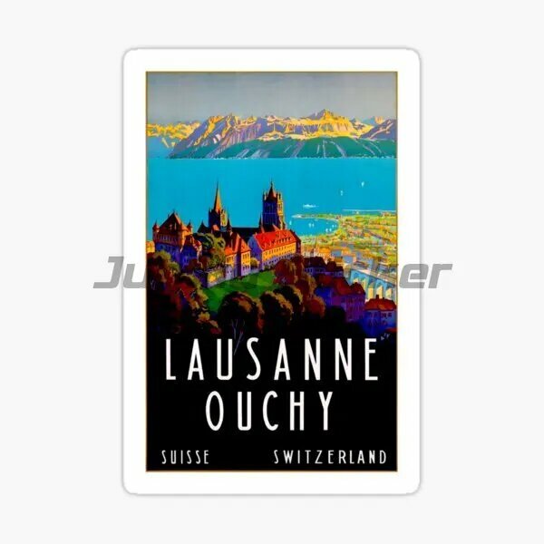 Наклейка Lausanne Ouchy, Швейцария, 10cm