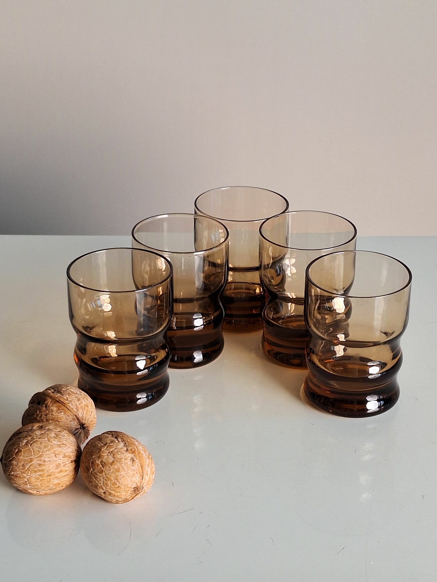 Винтажные цветные рюмки Неман 50 мл. 5 шт. СССР