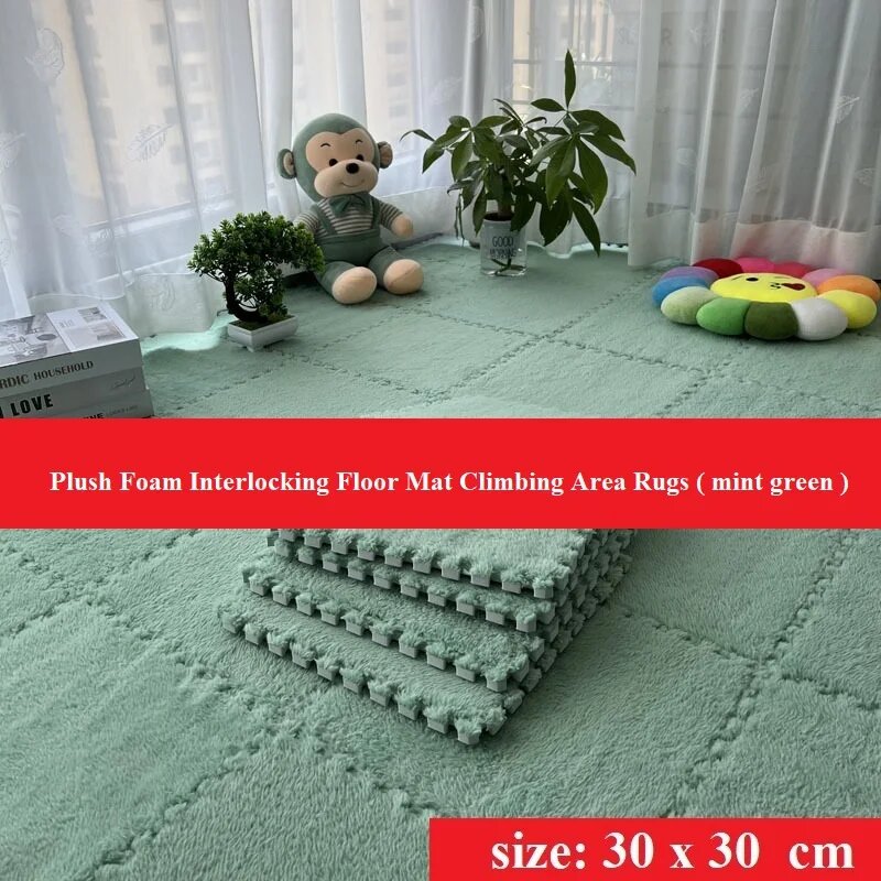 Детские коврики EVA 30x30 см Thickness 10 mm, mint green ( 1 PC )