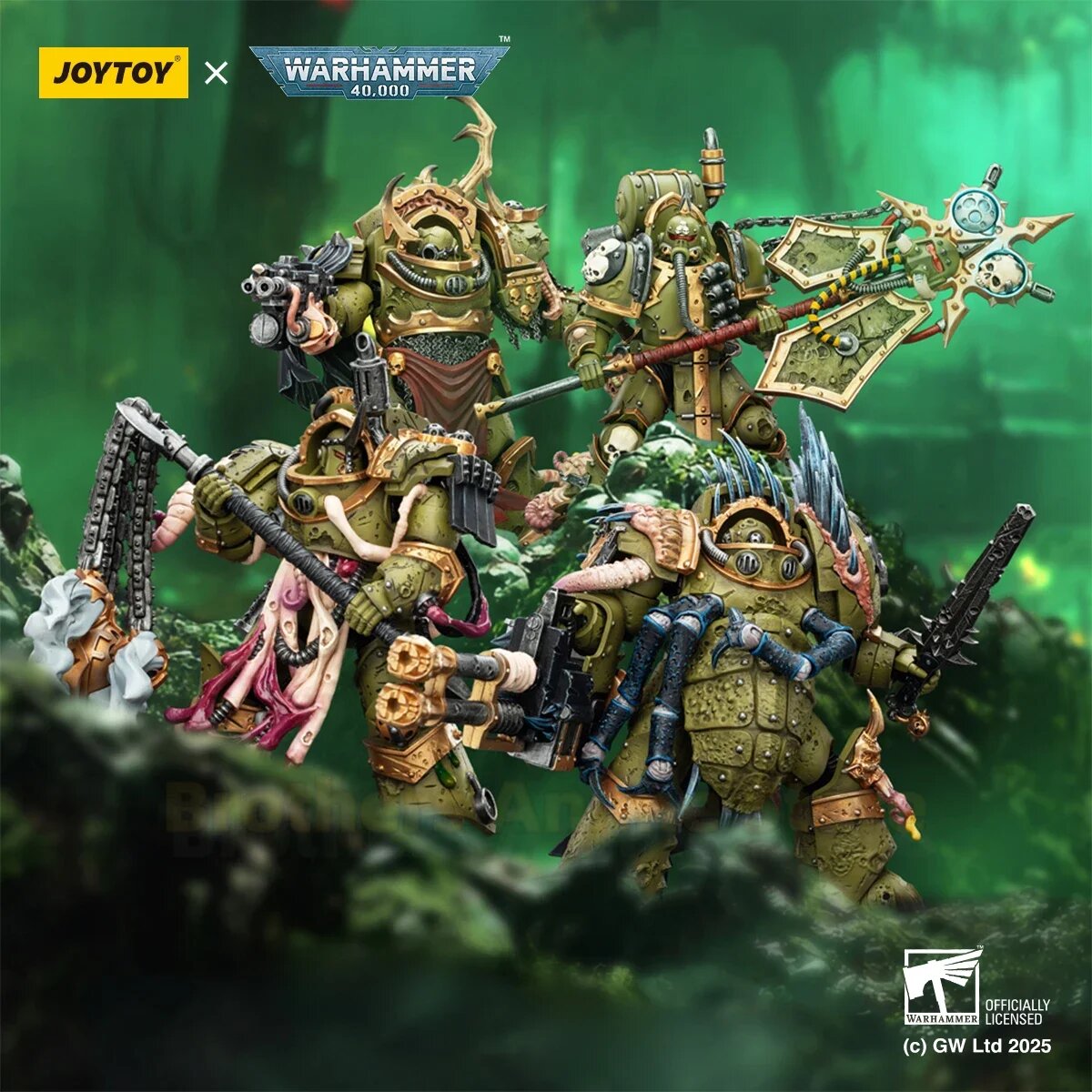 JOYTOY Dark Source Warhammer 40K Death Guard Corruption Lord Terminator Squad 1/18 фигурки S