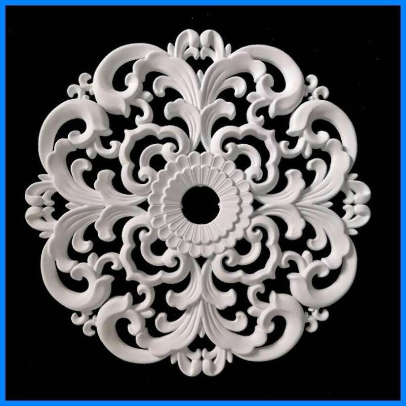 Розетка потолочная инжекционная под люстру/ Подходит для резных декораций на стенах/ мебели