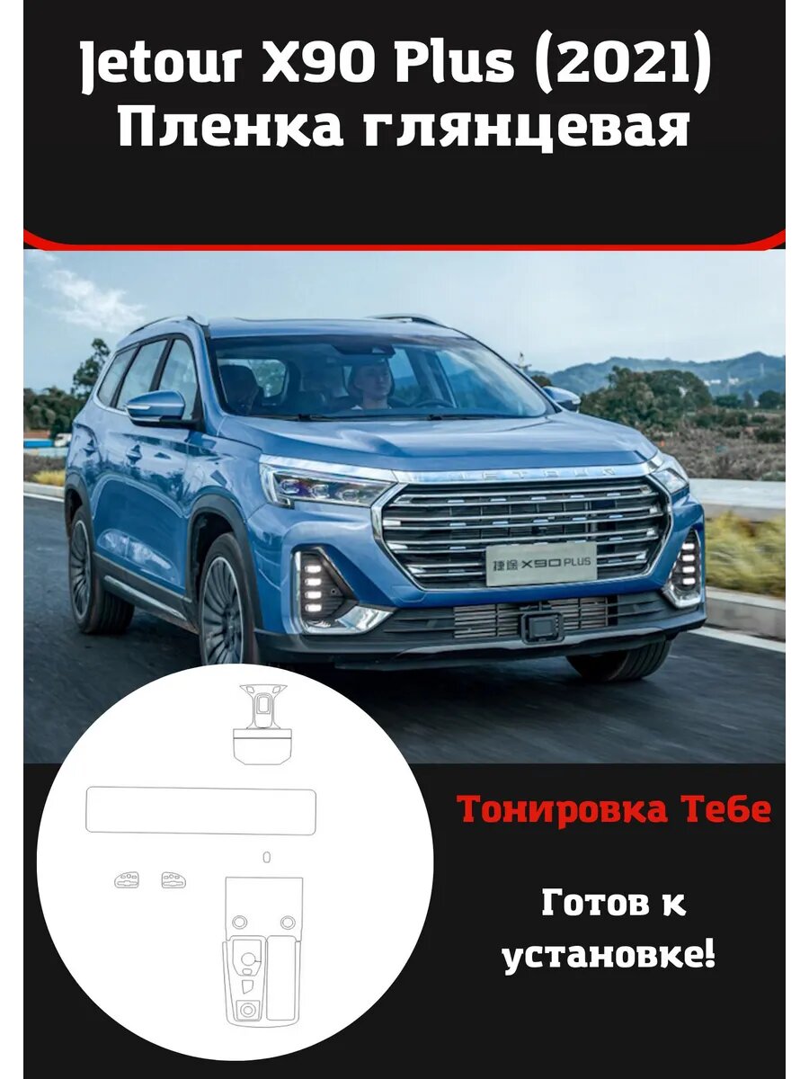 Комплект глян защит пленки для салона авто Jetour X90 Plus