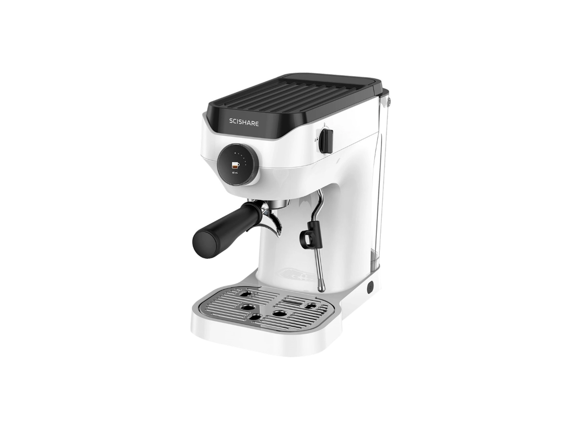 Кофемашина Scishare Supercharged Semi-Automatic Coffe Machine (S1181) White