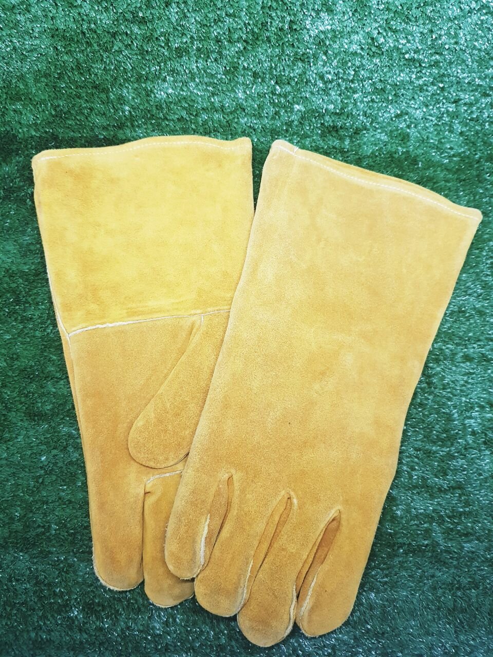 Краги сварщика спилковые Рыжие Кевлар