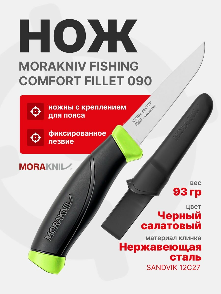 Нож Morakniv Fishing Comfort Fillet 090, нержавеющая сталь