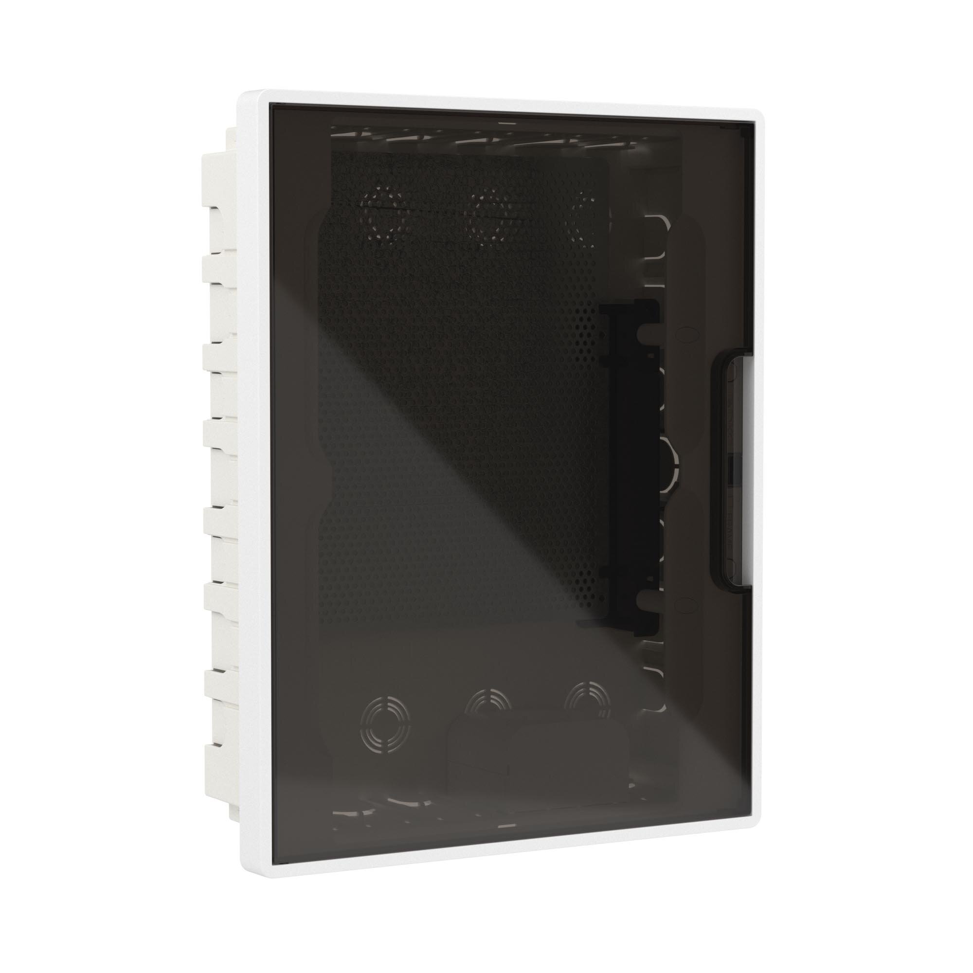 Щиток 24 мод встраиваемый FRAME белый с тонированной дверцей, с 4 шинами PEN