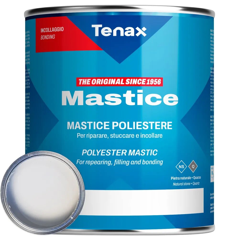 Клей полиэфирный для камня Solido Pietra Prun (светло-серый/густой) 1л Tenax