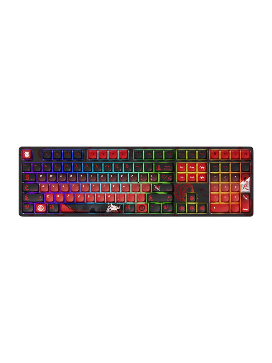 Akko 5108B Plus The Degenerate, черный/красный, игровая беспроводная клавиатура
