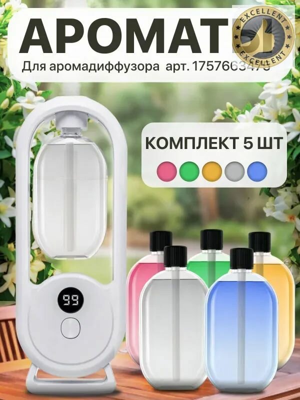 1 диффузор для духов+5 флаконов эфирного масла для духов