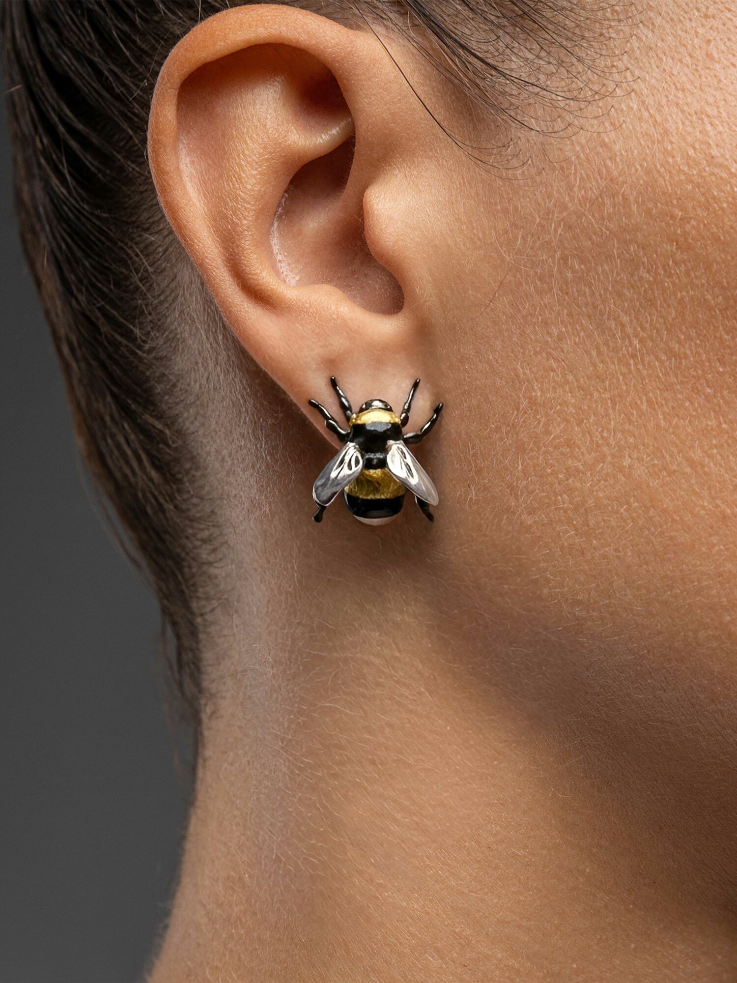 Серьги, серебро, 925 проба, золочение, серебрение
