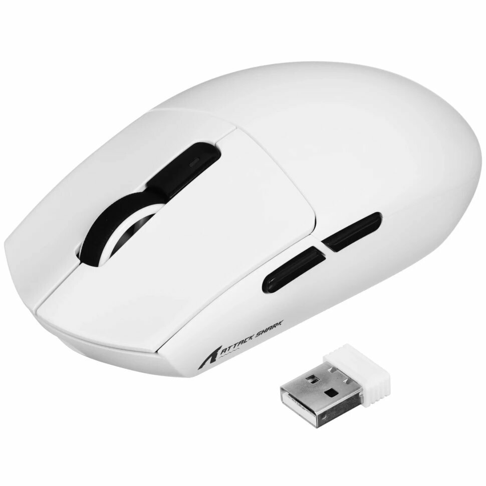 Мышь беспроводная/проводная Attack Shark G3 [Shark G3 White] белый