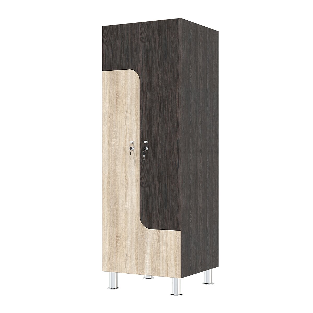 Шкаф для раздевалок "тренер" №2Б, Дуб Венге и Дуб Сонома. Производитель товара - компания Westcom.