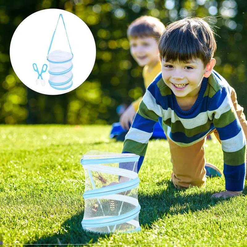 Складной контейнер для насекомых, террариум для гусениц, клетка для насекомых 16x18 см