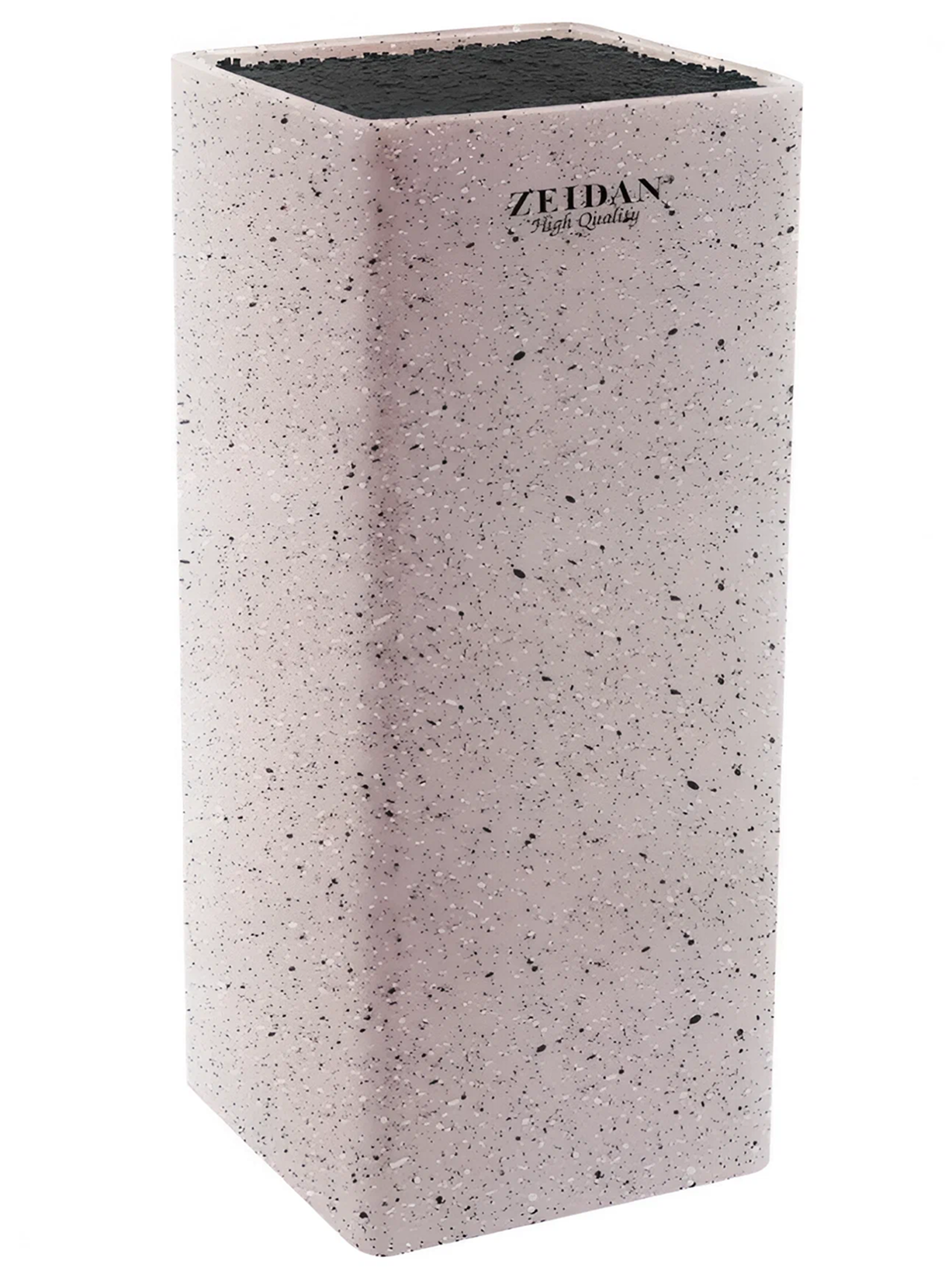 Подставка для ножей ZEIDAN Z-11050, 9,8х9,8х22,5 см, с наполнителем, черный