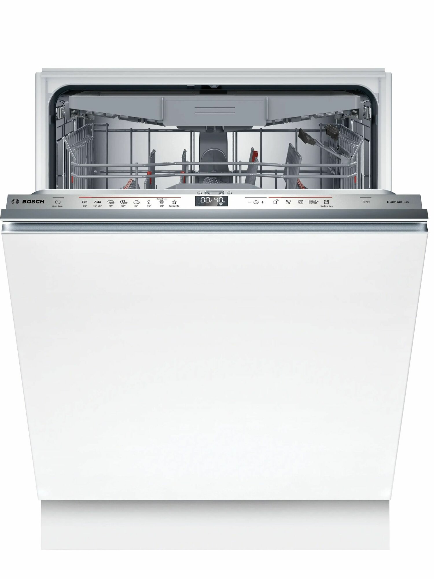 Встраиваемая посудомоечная машина Bosch SMD6ECX12E Serie 6, полноразмерная, 14 комплектов, 8 программ, защита от протечек, индикация на полу