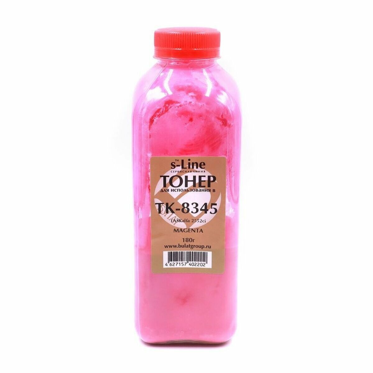 Тонер с девелопером булат s-Line TK-8345 для Kyocera TASKalfa 2552ci (Пурпурный, банка 180 г)