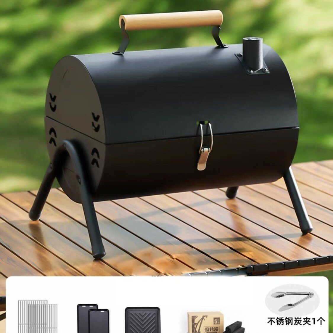 Дровяная печь-камин, небольшая бытовая угольная печь, утолщённый портативный гриль для барбекю в помещении, печь для барбекю на открытом воздухе для кемпинга.