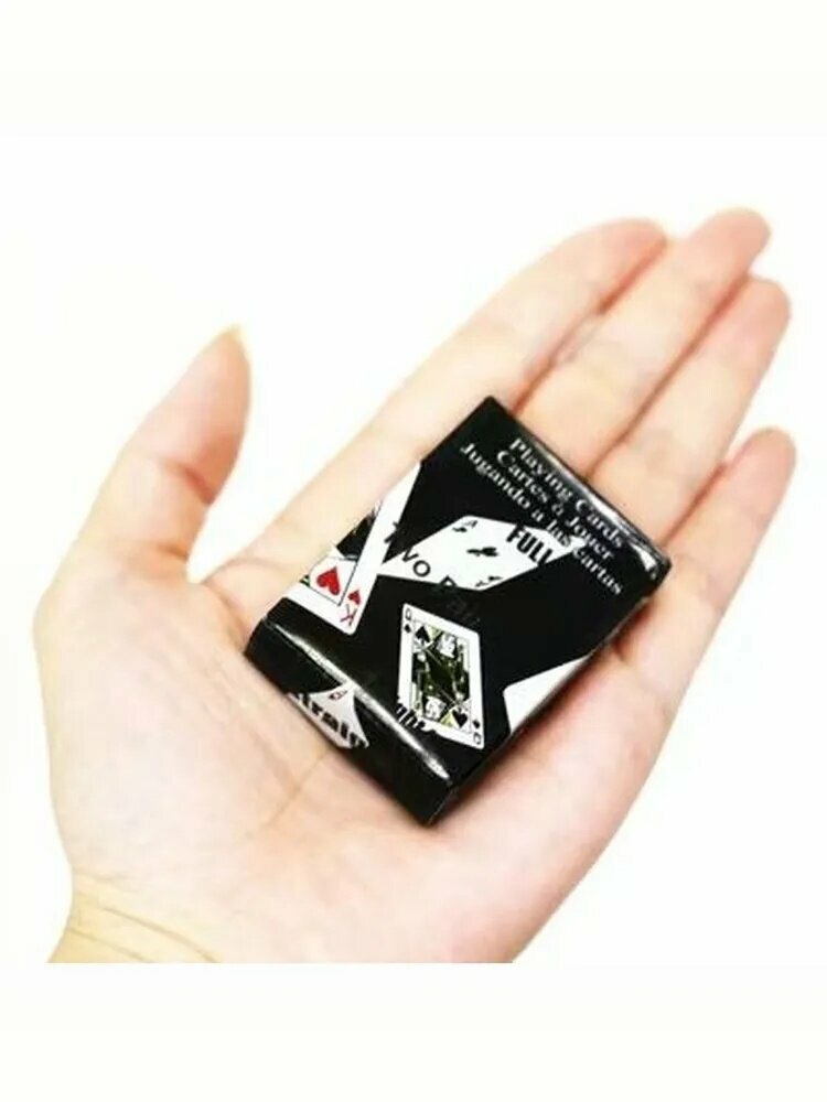 Мини-карты игральные, 54 штуки в колоде, ламинированный картон