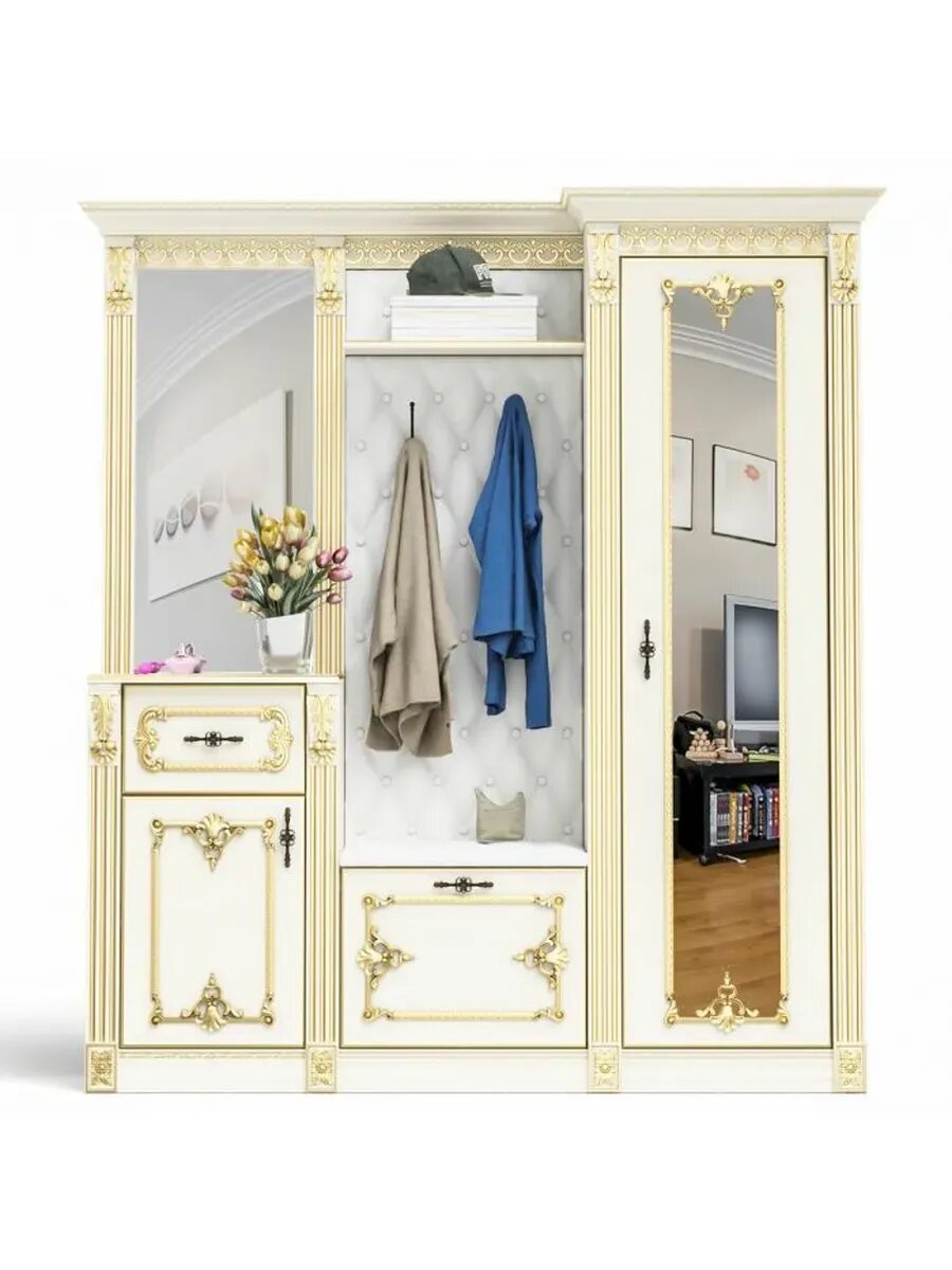 Прихожая комплект в коридор со шкафом зеркало