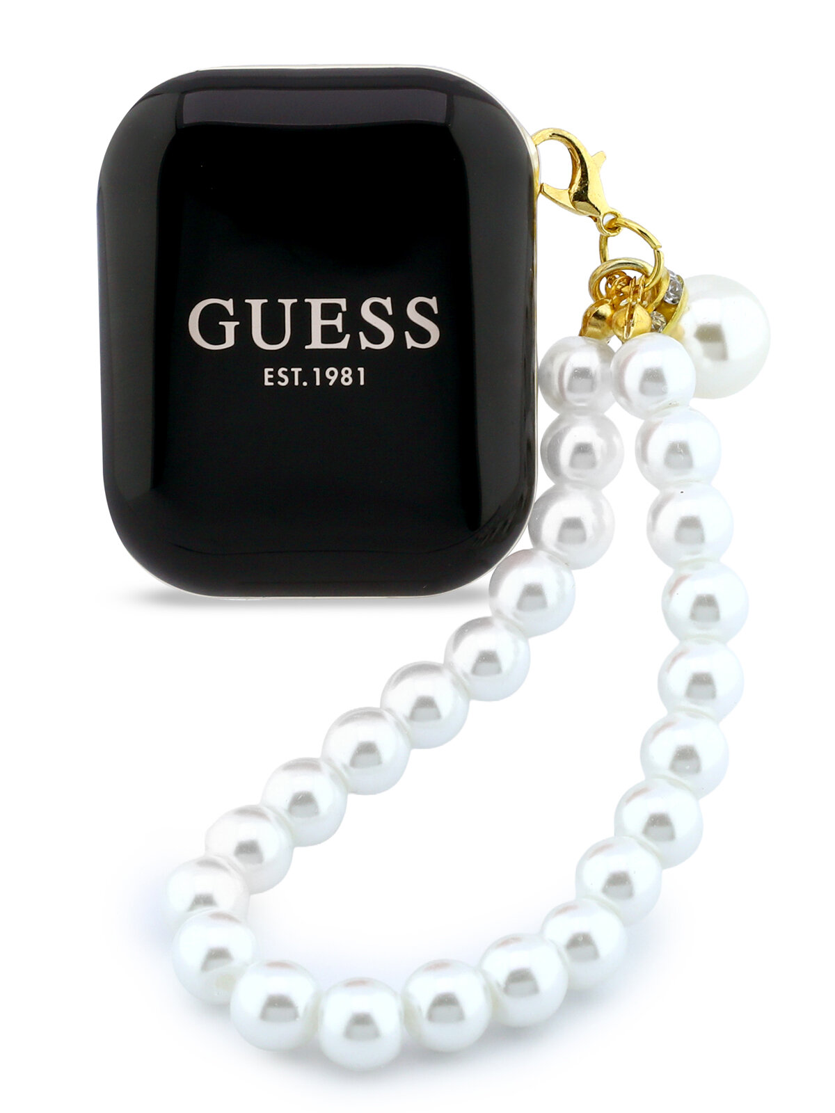 Наушники Guess TWS, внутриканальные, Bluetooth 5.4, с ремешком на руку, черный