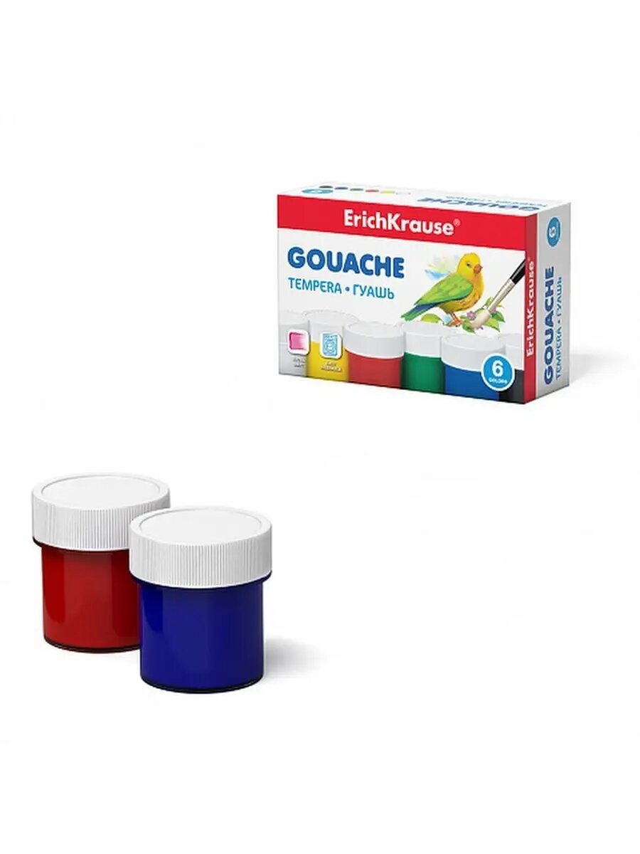 Гуашь 6 цветов