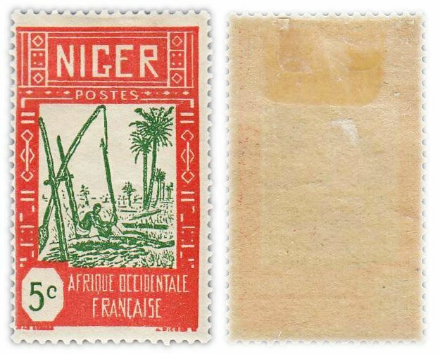 Нигер Французская колония 5 сантимов 1926 Забор воды из колодца