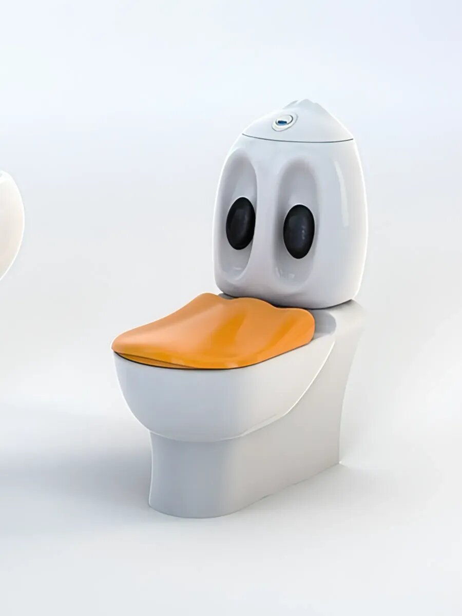 Детский унитаз "Ducky" Creavit, фарфор, с микролифтом, белый — фото 1