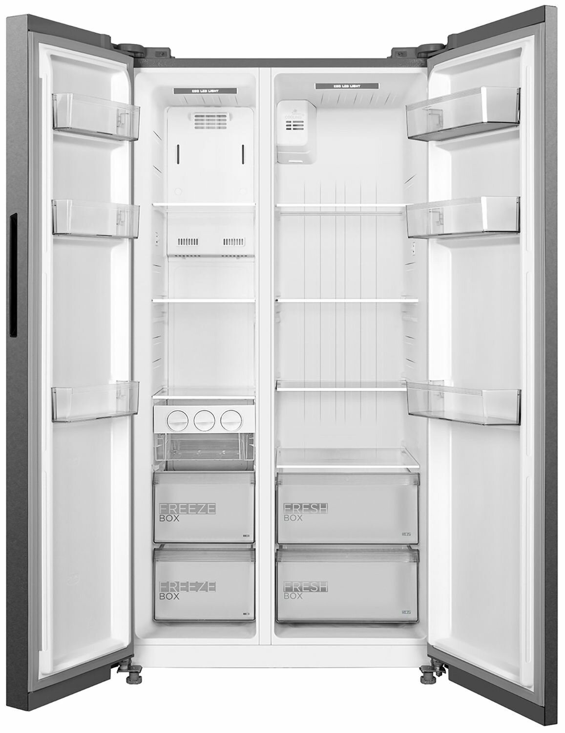 Холодильник Side-by-Side Midea MDRS710FGE46 No frost, серебристый — фото 1