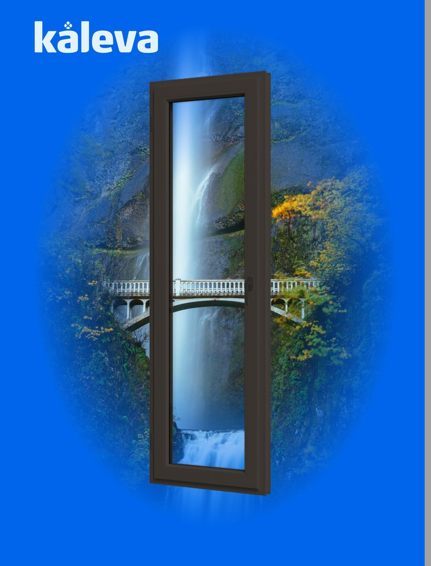 Балконная дверь ПВХ Kaleva 201х90 см одностворчатая левая двухкамерный стеклопакет с энергосберегающим стеклом