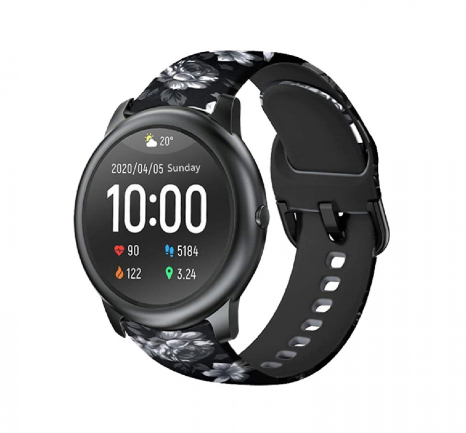 Сменный гипоаллергенный силиконовый ремешок MyPads для Xiaomi Haylou Solar LS05 с быстрой заменой и камуфляжным дизайном