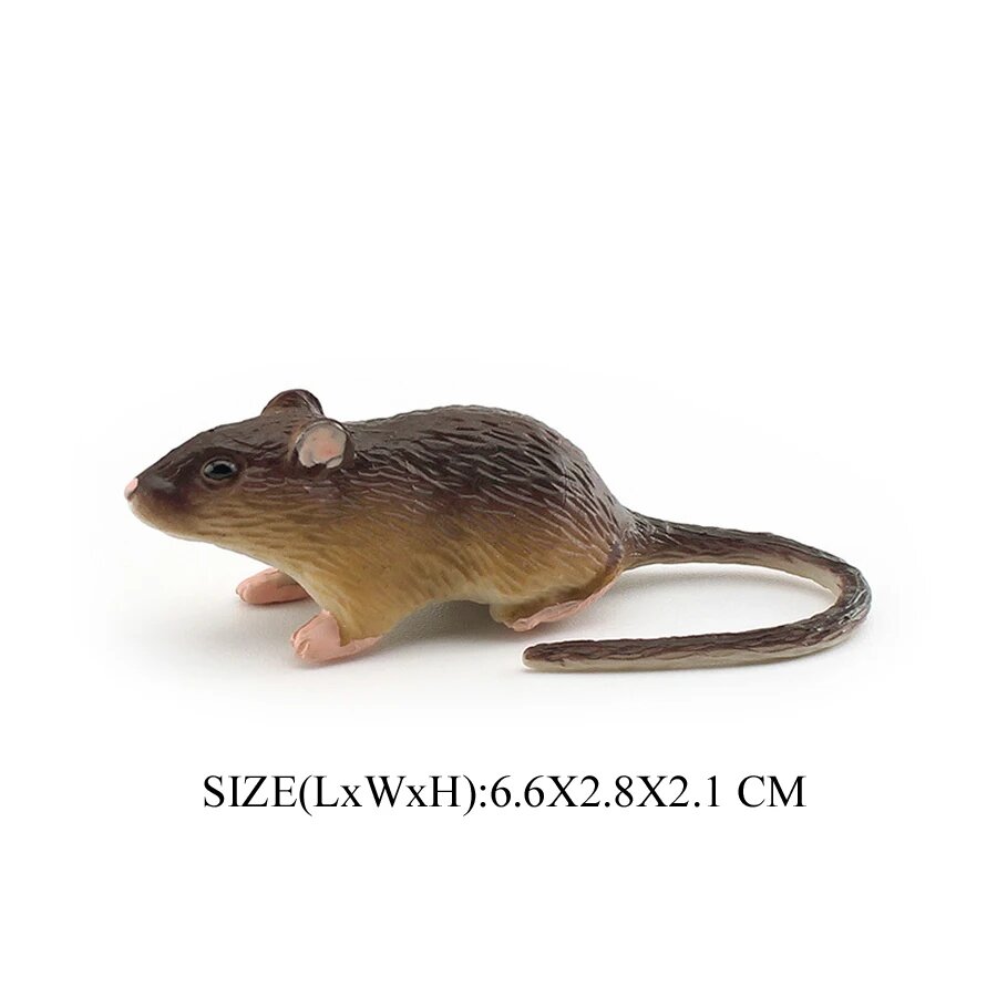Фигурки животных ONLYFIGURES Капибара Бобер Кролик Аардаварк Мышь Бурундук Белка Mouse-4